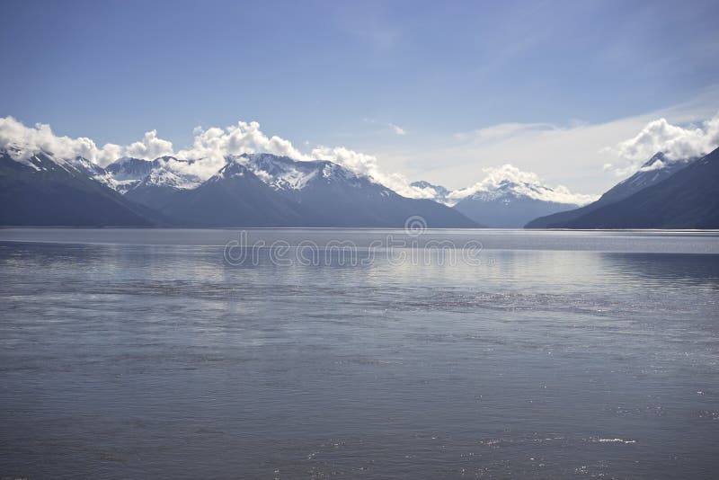 View of Turnagain Arm Alaska Stock Photo - Image of clouds, inlet: 73789562