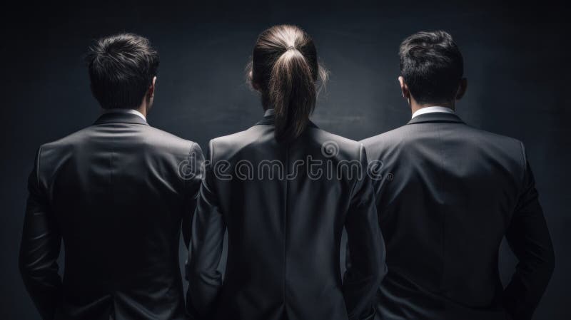 View of Two People Standing Back To Back View of Two People View of ...