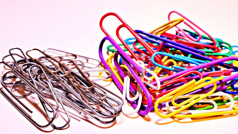 Comparing Different Paper Clips Stock Image - Image of tool, supply ...
