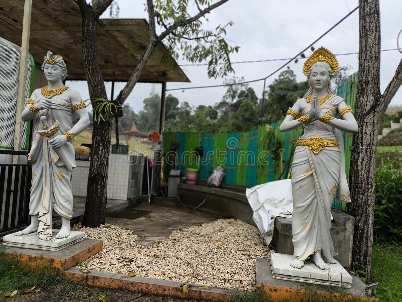 View of Two Statue for Open Gate Stock Photo - Image of gate, view ...