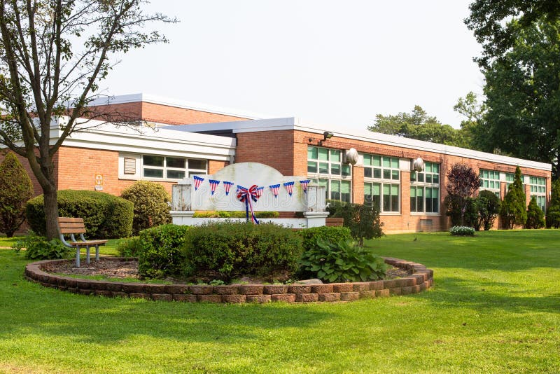 View of Typical American School Building Exterior Stock Photo - Image ...