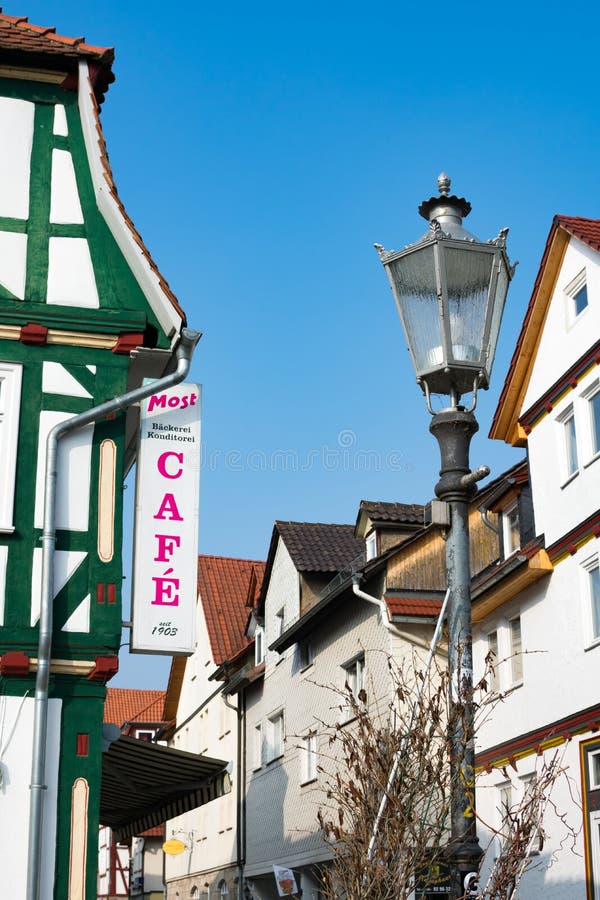 Typical Cafe in a City in Germany Editorial Stock Image - Image of view ...