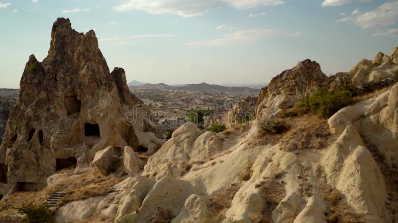 View of Typical Cone Structured Church Tower Built within the Rocks ...