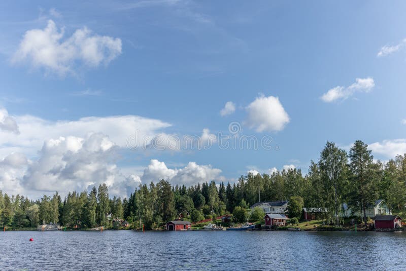 View of the Typical Finnish Village of Oravi in Summer - 1 Stock Photo ...