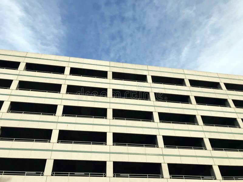 Multi Level Modern Parking Garage Facade and Exterior. Green Living ...