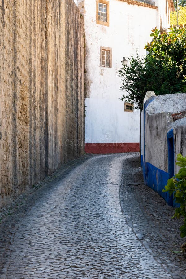View of a Typical Narrow Street of Old Town in Europe Stock Photo ...