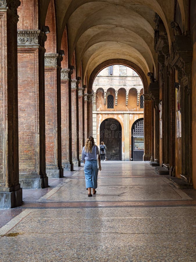 View of a Typical Portico of Bologna Editorial Photo - Image of arcades ...