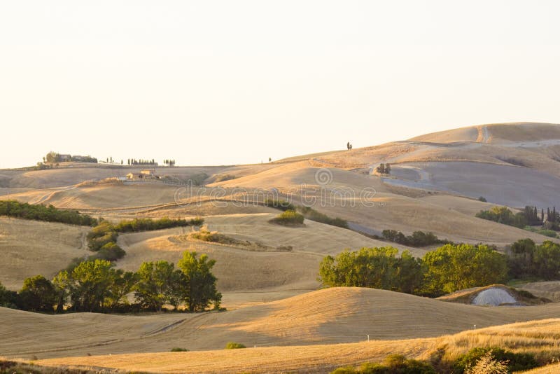 View of Typical Tuscany Landscape in Summer, Italy Stock Photo - Image ...
