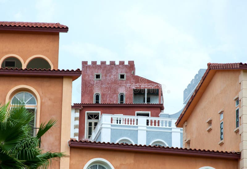 View of Typical Vintage House with Tile Roof Stock Photo - Image of ...