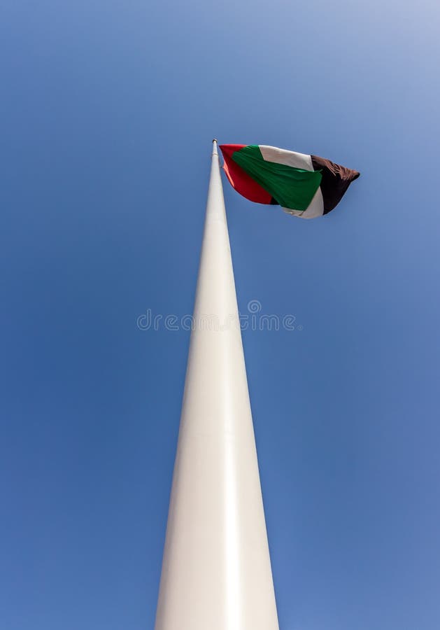 UAE Flagpole Symbol of Pride and National Unity Stock Photo - Image of ...