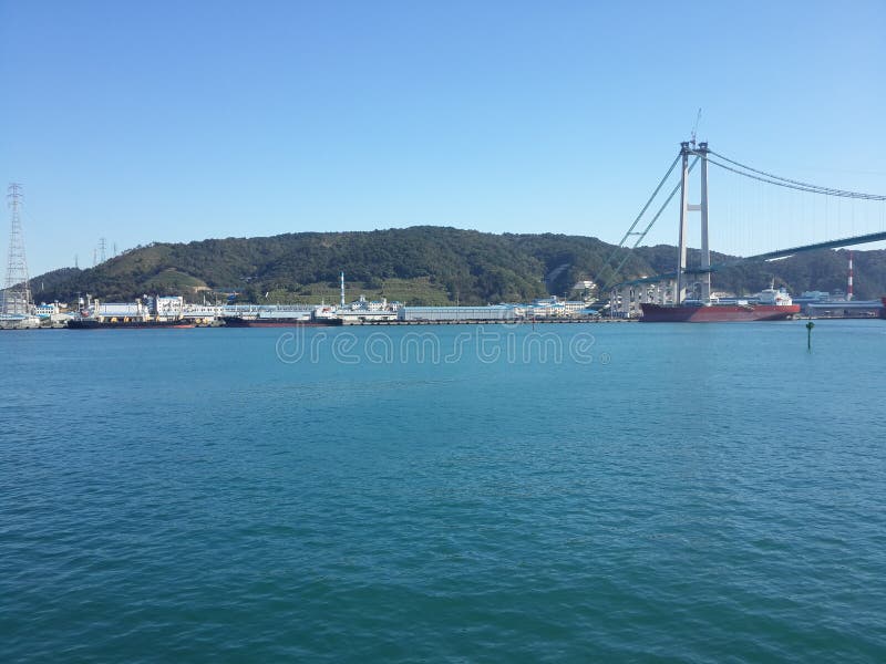 A view at ulsan port stock photo. Image of ship, aphoto - 46415328