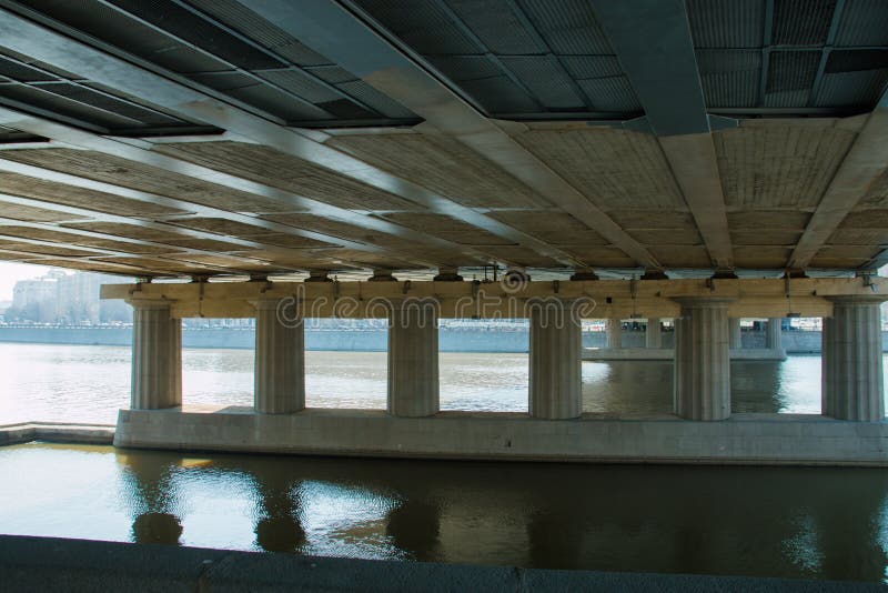 View Under the Bridge of City Stock Image - Image of architecture ...
