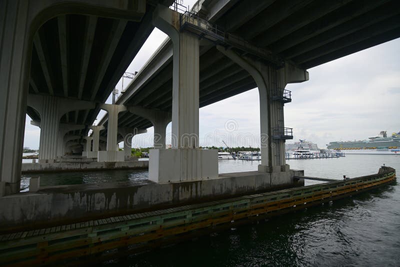 View from under the bridge editorial stock photo. Image of real - 341143103