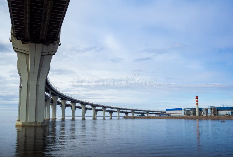 View Under the Bridge To the Factory Stock Photo - Image of landmark ...