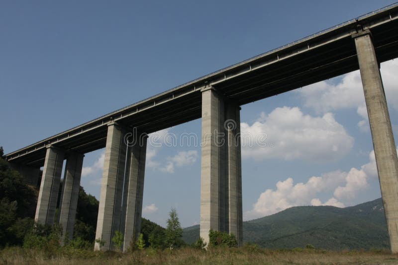 View Under of Highway or Expressway Overpass. Old Construction Highway ...