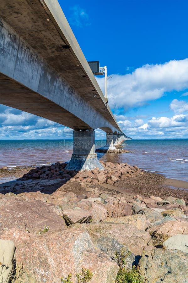 A View Under the Southern End of the Confederation Bridge, Prince ...