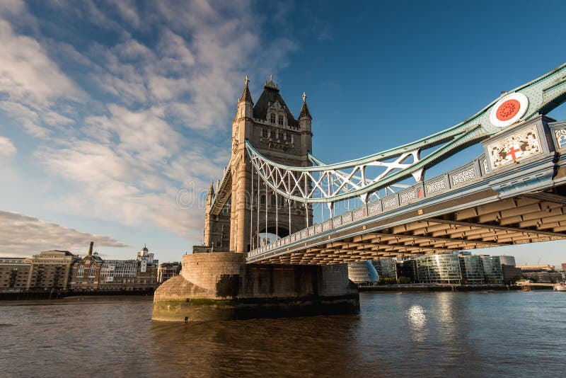 View from Under the Tower Bridge in London Stock Photo - Image of city ...