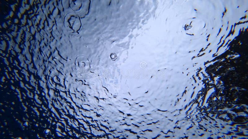 View from Under the Water To the Sky and Rain Stock Image - Image of ...