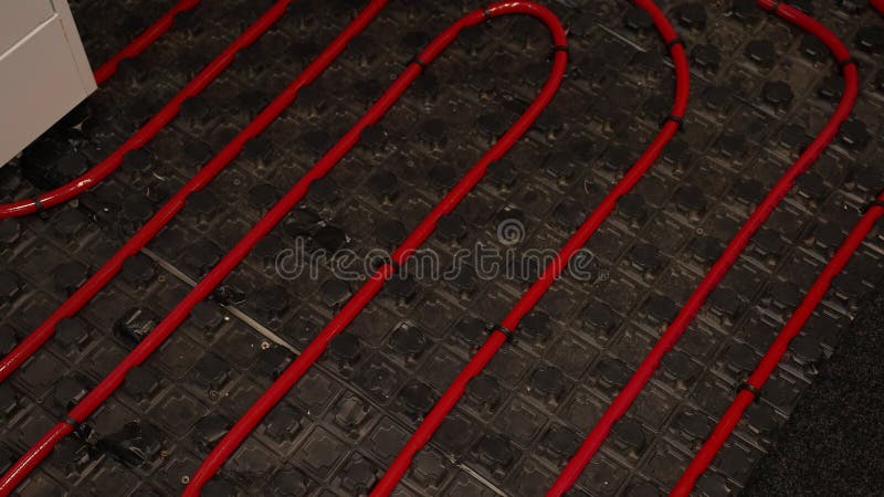 Underfloor Heating with Red Piping for Energy Efficiency and Warmth in ...