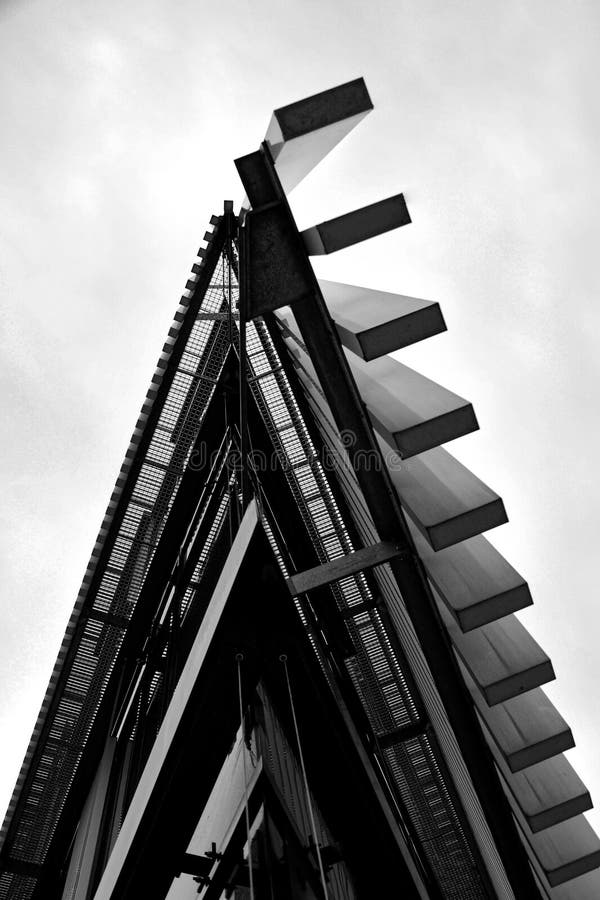 View from Underneath of a Facade Construction of a Modern Building in ...