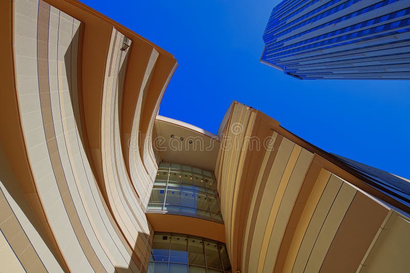 View from Underneath of Modern Buildings Stock Image - Image of levels ...