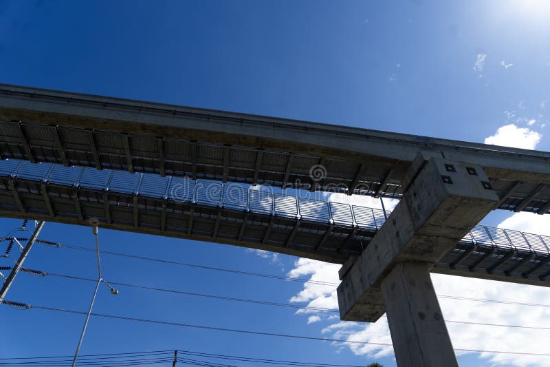 View of the Underside of the Steel Structure of the Electric Train ...