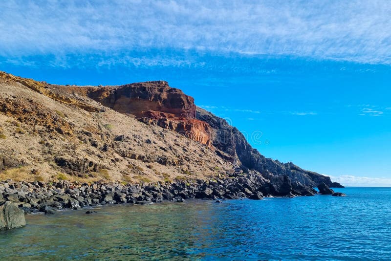 View of the Uninhabited Part of the Island in the Ocean. Stock Photo ...