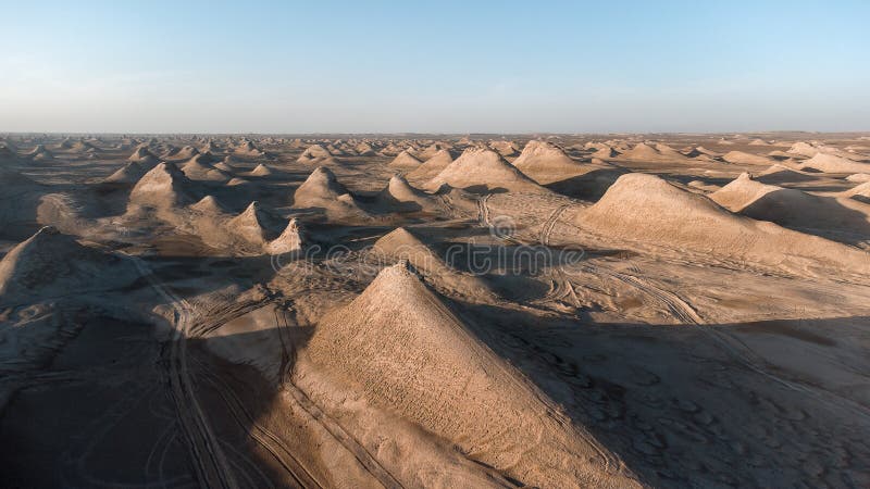 View of Unique Yadan Earth Surface in the Gobi Desert in Dunhuang Stock ...