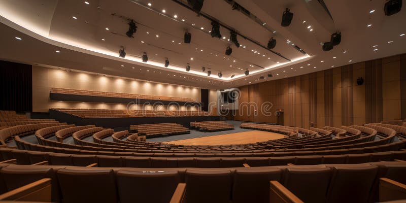 A View of a University Auditorium with a Stage and Theate One Created ...
