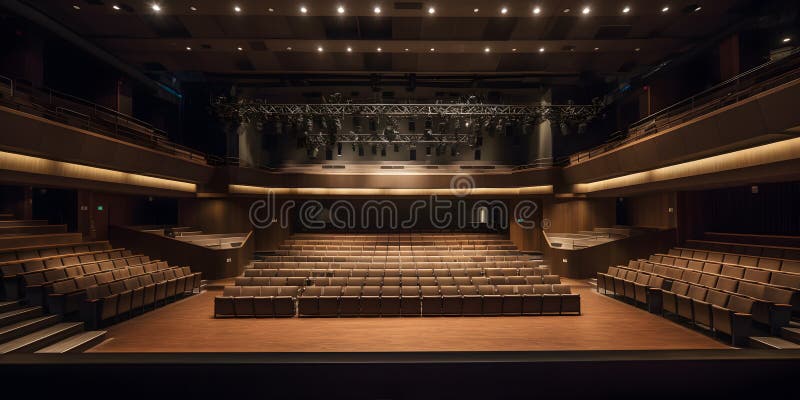 A View of a University Auditorium with a Stage and Theate Two Created ...