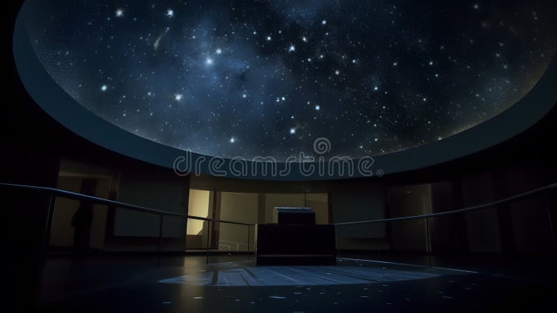 A View of a University Planetarium with a Starry Sky Proj Created with ...