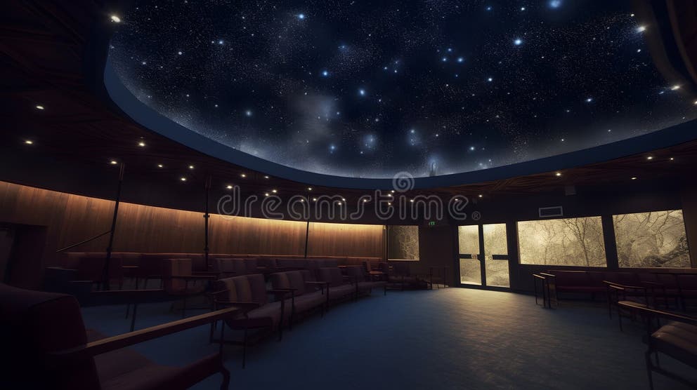 A View of a University Planetarium with a Starry Sky Proj Two Created ...