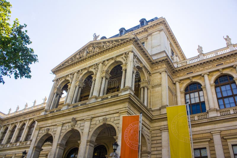 View of the University of Vienna Stock Image - Image of building ...