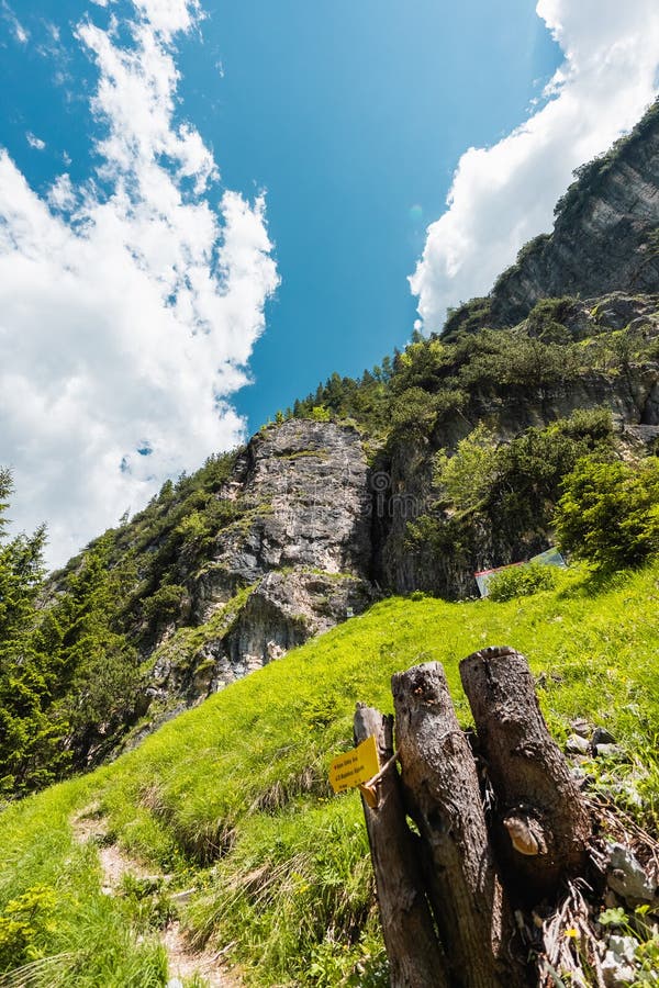 View Up a Cliff of a Via Ferrata Stock Image - Image of exciting ...