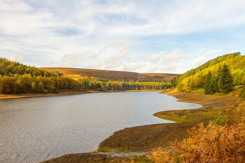 View Up the Derwent Valley in Autumn Stock Photo - Image of reds ...
