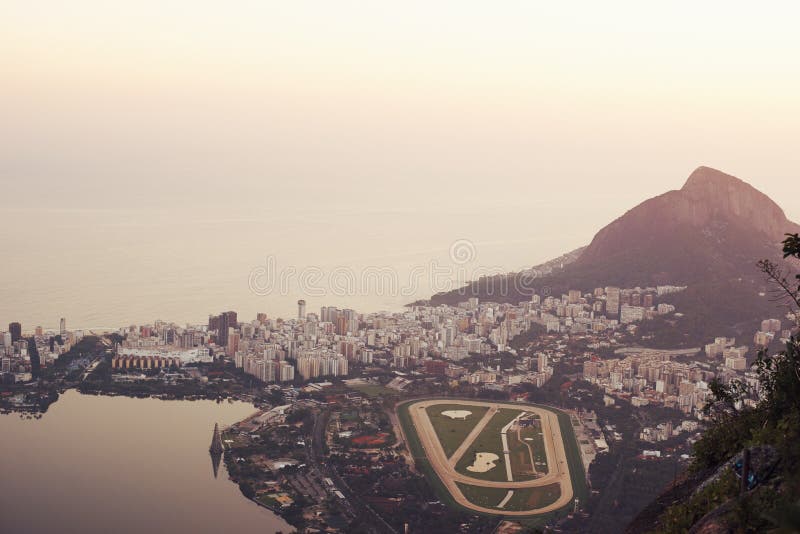 The View from Up Here is Magnificent. View of a City and Its Coastline ...