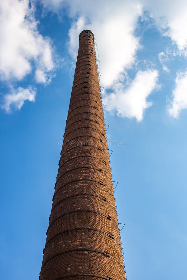 A view up a tall chimney stock photo. Image of brick - 137246626