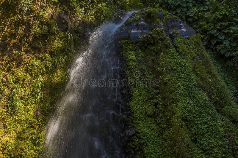 The 68-level Waterfall in the Small Seven-hole Scenic Area Stock Image ...
