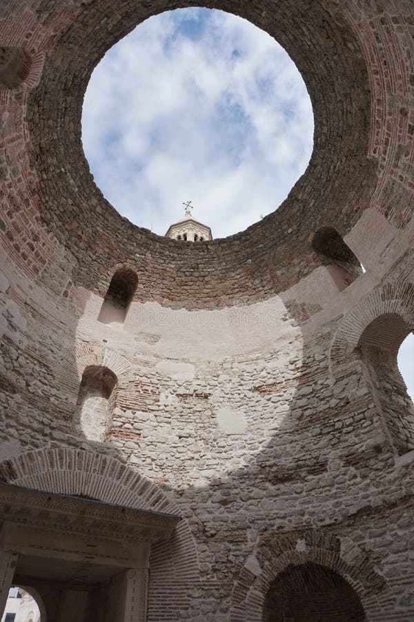 View Upward from the Rotunda in Split, Croatia Stock Image - Image of ...