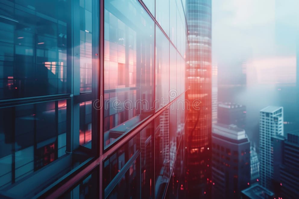 View of Urban Landscape from Rooftop Perspective Stock Image - Image of ...