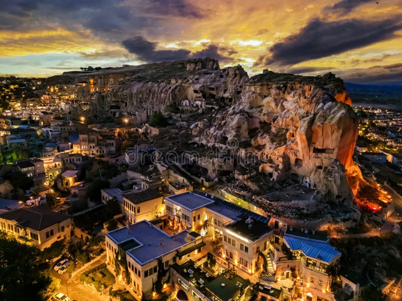 View of Urgup in Nevsehir Province in Cappadocia, Turkey Stock Image ...
