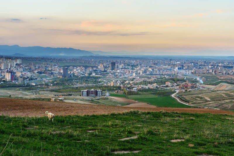 View of Urmia City on Sunset. Iran Stock Image - Image of spring ...