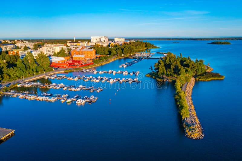 View of Vaasa Marina in Finland Stock Image - Image of berth, water ...