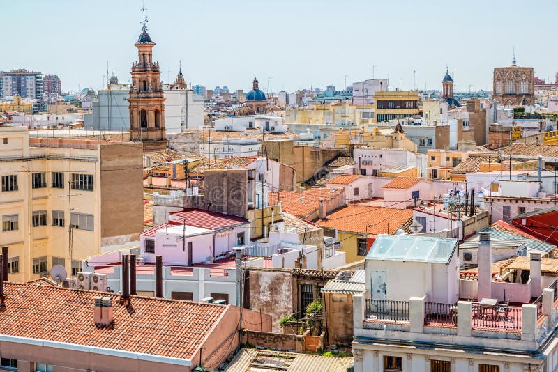 View of Valencia from Above Stock Image - Image of panorama, travel ...