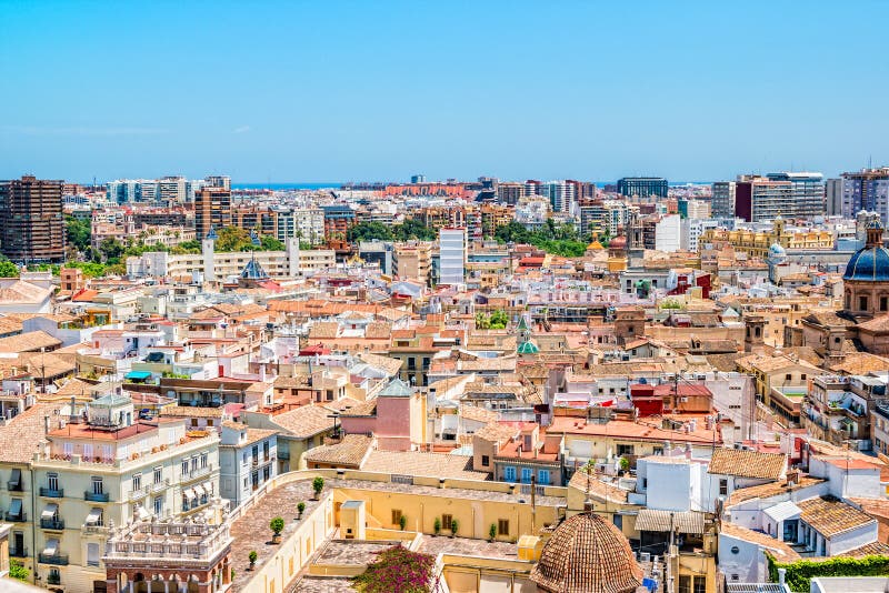 View of Valencia from Above Stock Image - Image of panorama, spanish ...