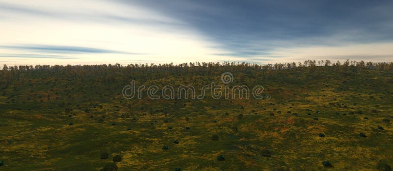 View of the Valley in Autumn. the Forest on the Horizon Stock ...