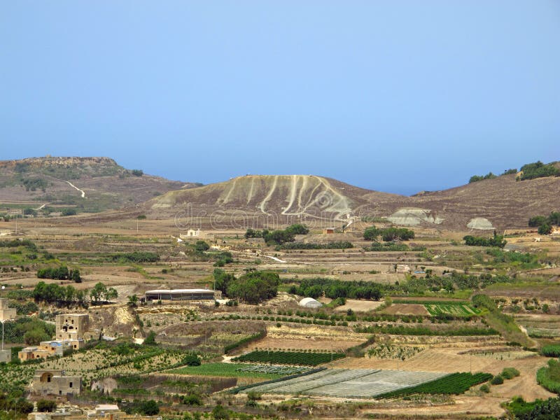 The View of the Valley of Gozo Island, Malta Stock Photo - Image of ...