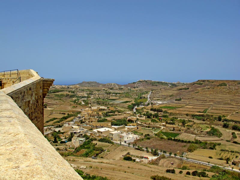 The View of the Valley of Gozo Island, Malta Stock Photo - Image of ...