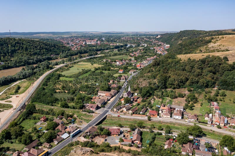 View in the Valley at Lipova in Romania Stock Image - Image of ...
