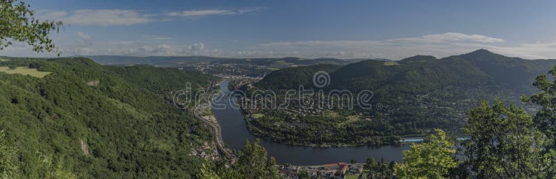 View for Valley of River Labe Stock Image - Image of industry, nature ...